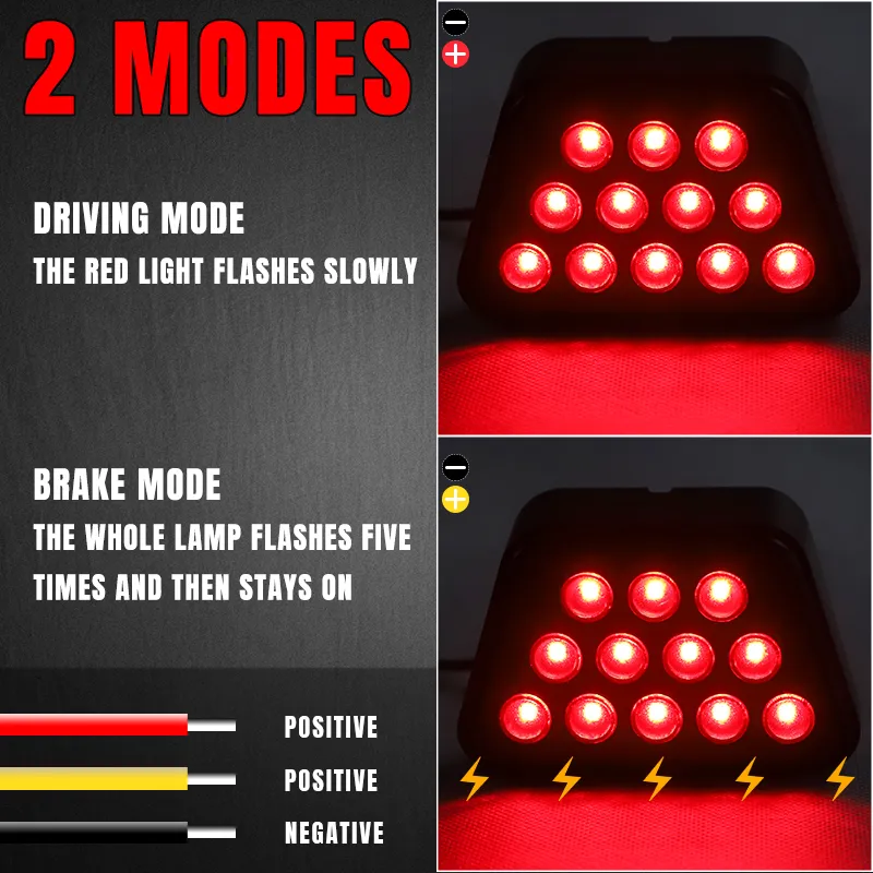 LED Tail Brake Light for Car, Truck, ATV, RV - 12V F1 Style davy miners ...