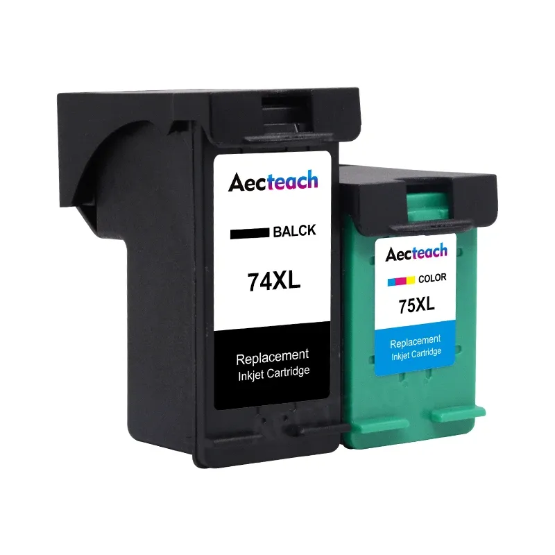 Aecteach Remanufactured Ink Cartridges CB335WN CB337WN for HP 74 75 ...