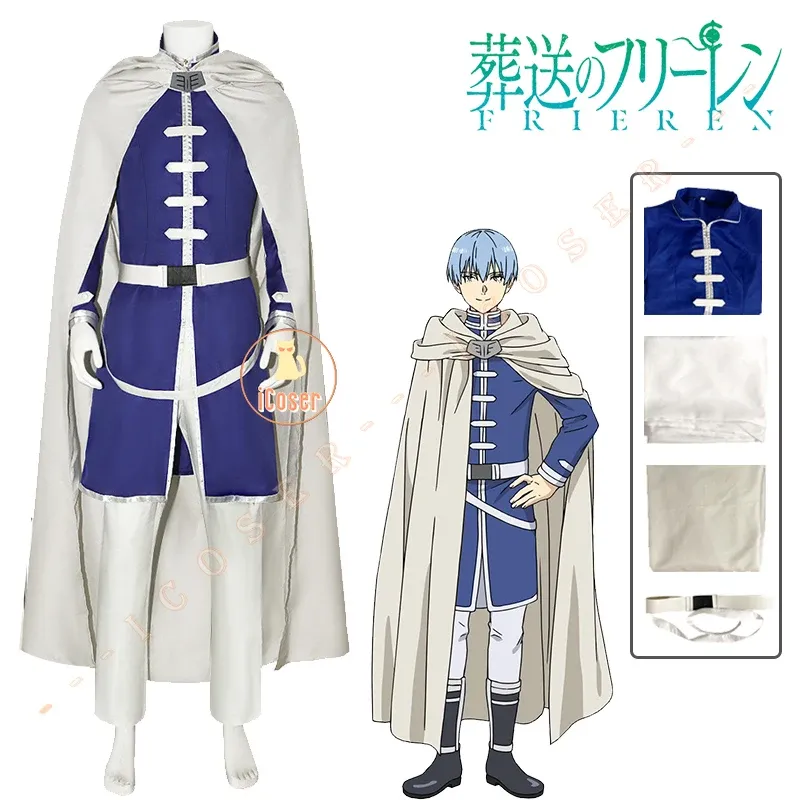 Blue Wig Anime Cosplay Wigs: Full Costume Set With Cloak And Uniform ...