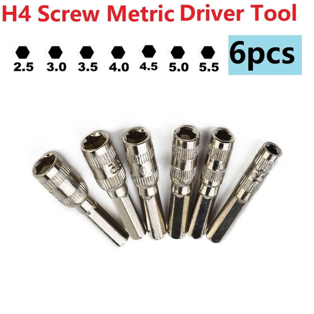 6-Piece Metric Hex Drill Bit Set - Durable Nut Driver Socket Set ...