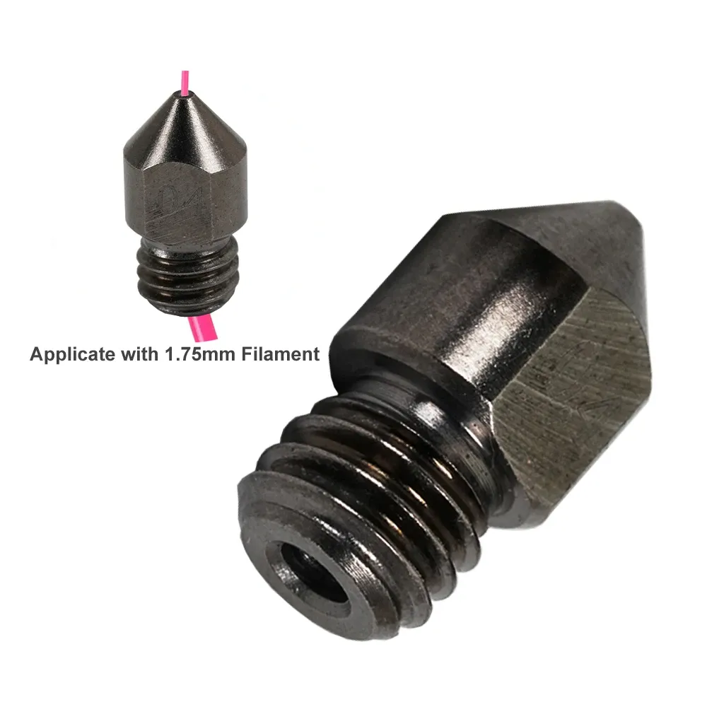 2024MK8 3D Printer Nozzle, 1.75mm Hardened Steel Nozzle, 0.4mm Extruder ...