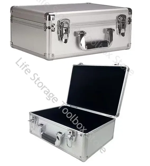 Protable Aluminum Toolbox: Black Safety Equipment Storage Case with ...