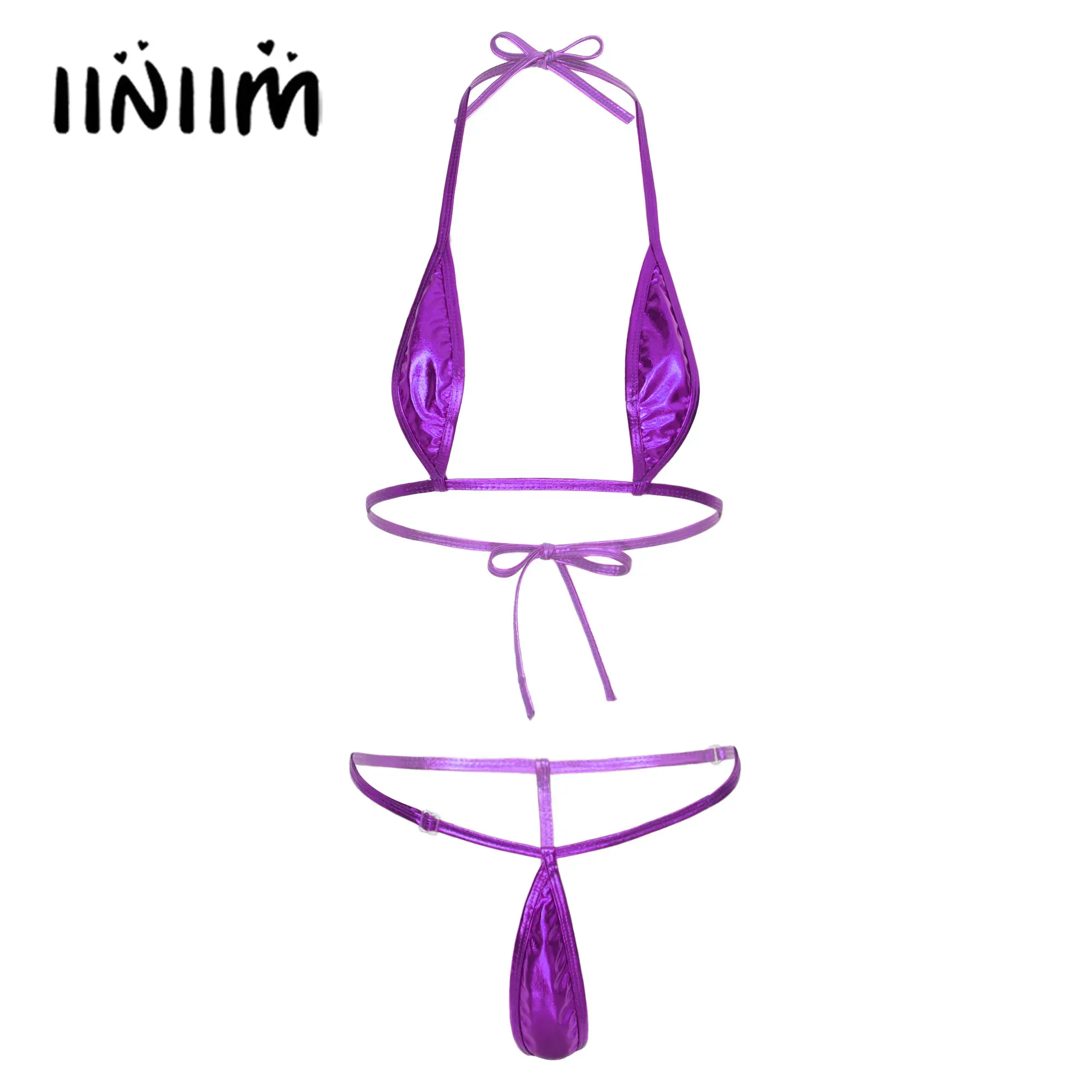 Glossy Brazilian Micro Mini Bikini Set - Sexy Lingerie Swimwear ...
