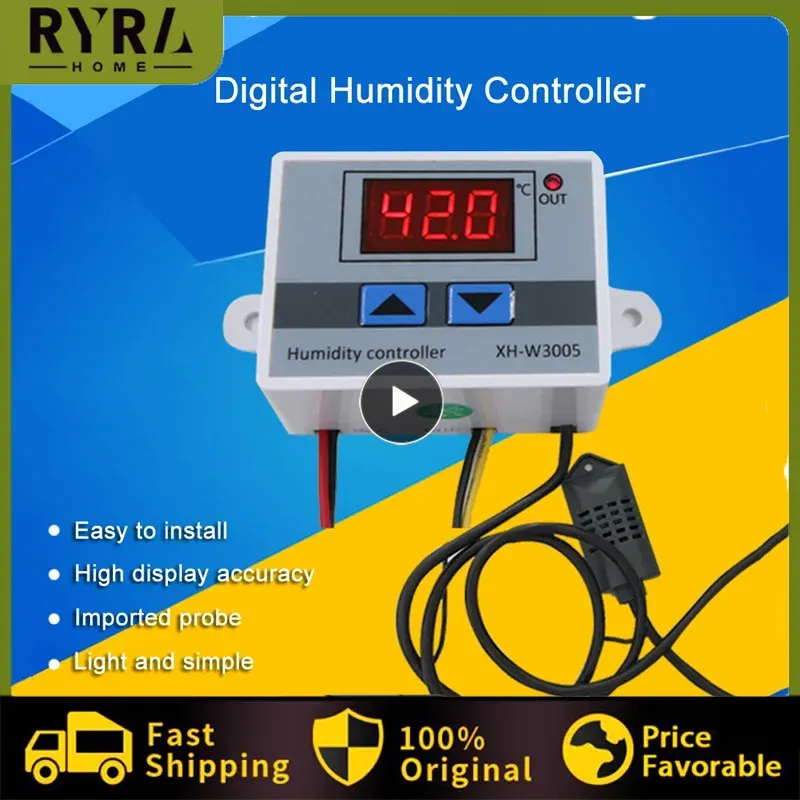 Digital Humidity Controller Switch - XH-W3005 12V/24V/220V Humidistat ...