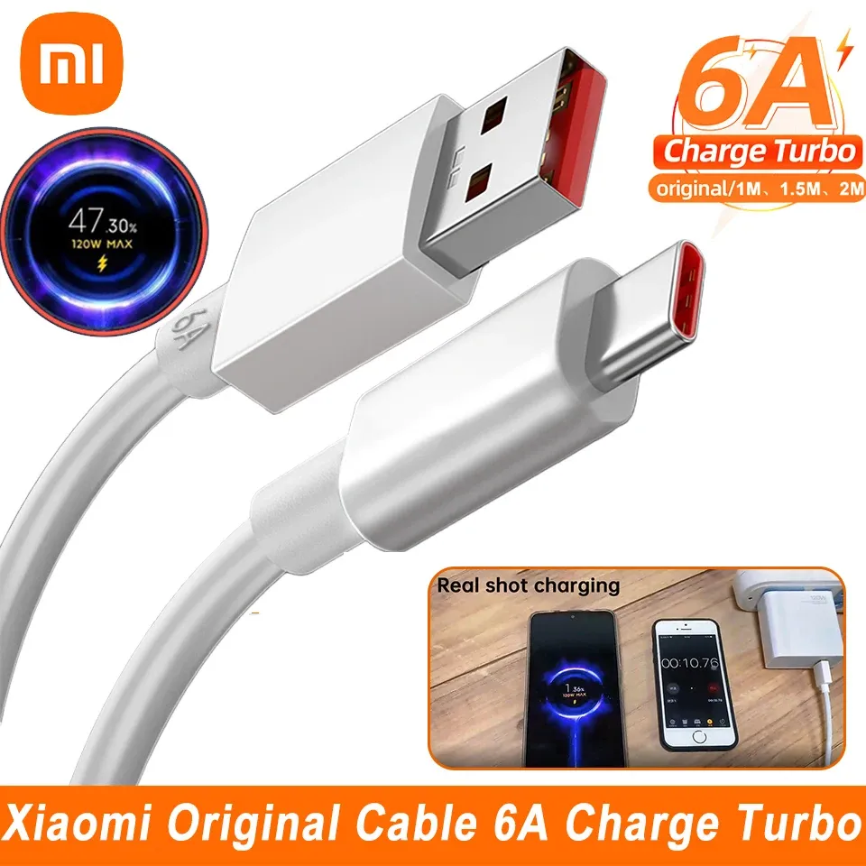 Xiaomi Original 120W USB Type C Turbo Fast Charger Cable For Mi 12 11 ...