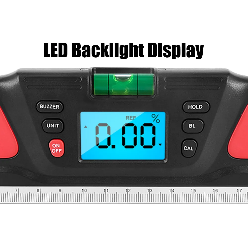 360° Angle Finder Bubble Electric Level Protractor Digital Spirit Level ...