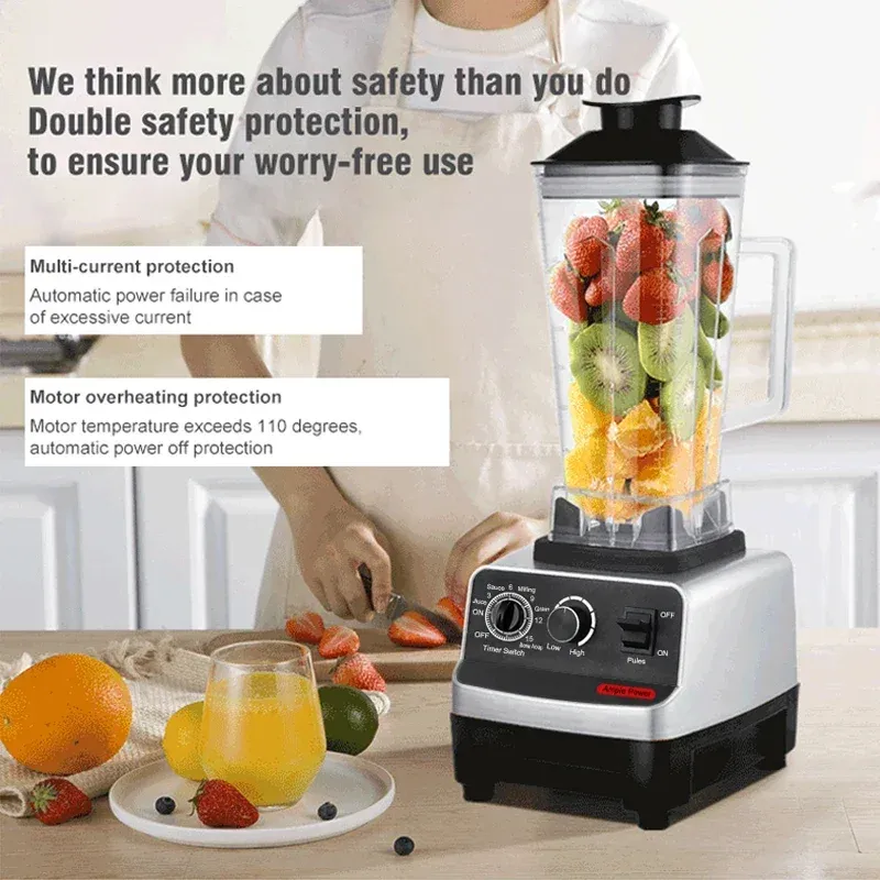 2024 2000W Smart Commercial Blender: Powerful Juicer, Food Processor ...