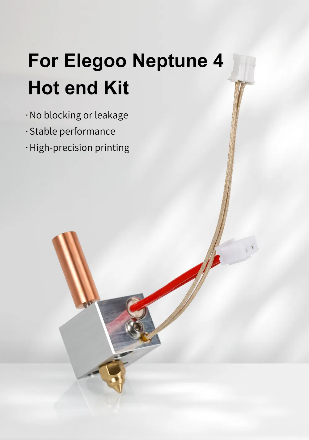 Nozzle parts hotend kit with heated block bimetal heatbreak throat ...