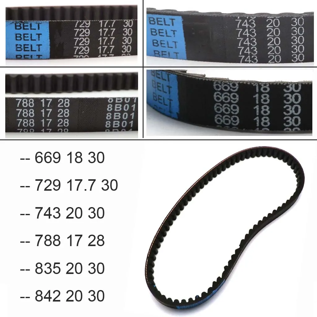 Motorcycle Scooter Drive Belt 669 729 799 743 788 835 842 for GY6 50cc ...
