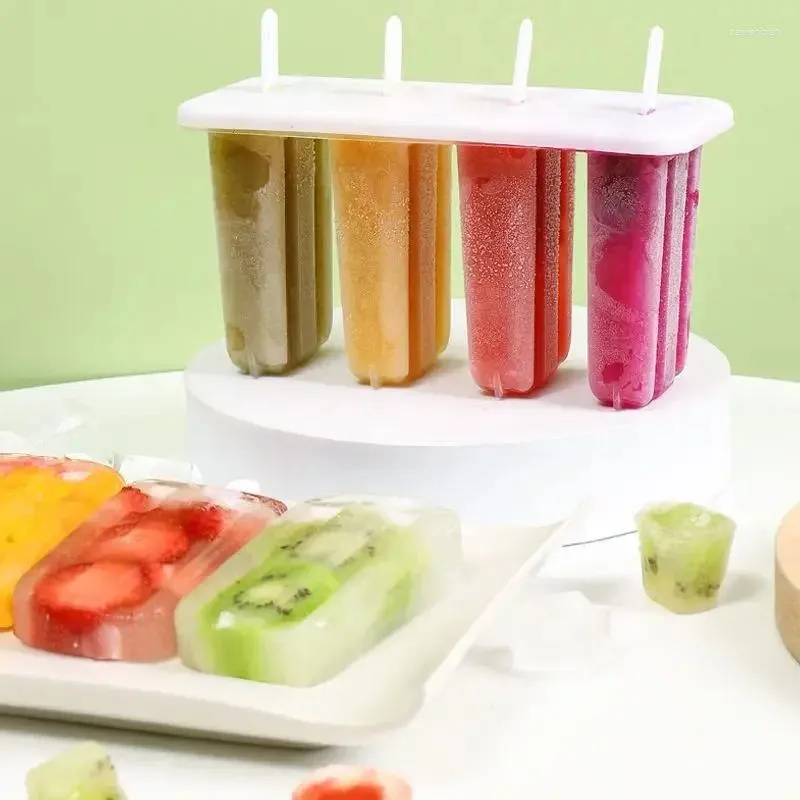 DIY Ice Pop Molds: Homemade Ice Cream Maker & Ice Cube Tray with Sticks ...