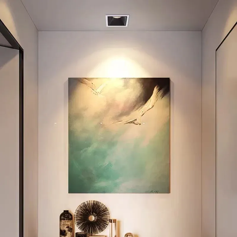 Square Recessed Spotlight Anti Glare Lighting 110 240V Downlight ...