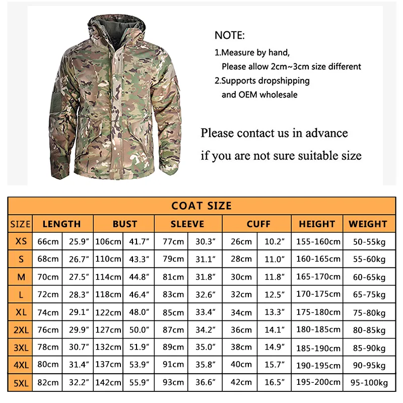 DHgate.com:Thermal Hunting Tactical Jacket for Men - Windproof Army ...