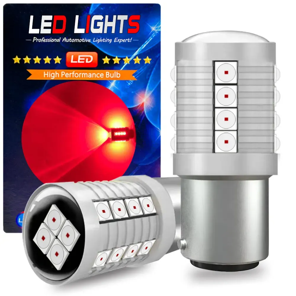 Ultra-Bright P21/5W BAY15D 1157 1156 LED Bulbs, 2-Pack 1800LM White and ...