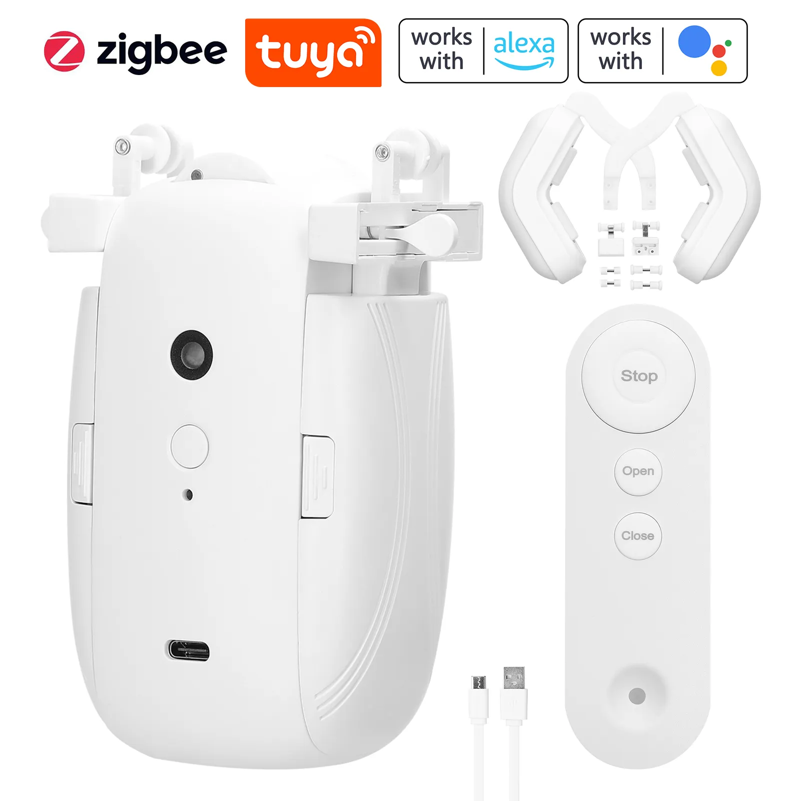 Intelligent 3-in-1 smart curtain robot with Zigbee Motor, Auto Opener ...