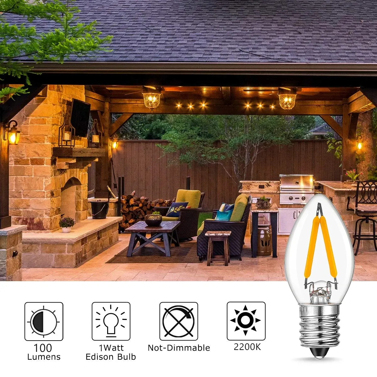 DHgate.com:Dimmable C7 LED Christmas Lights - Mini Candelabra Base ...