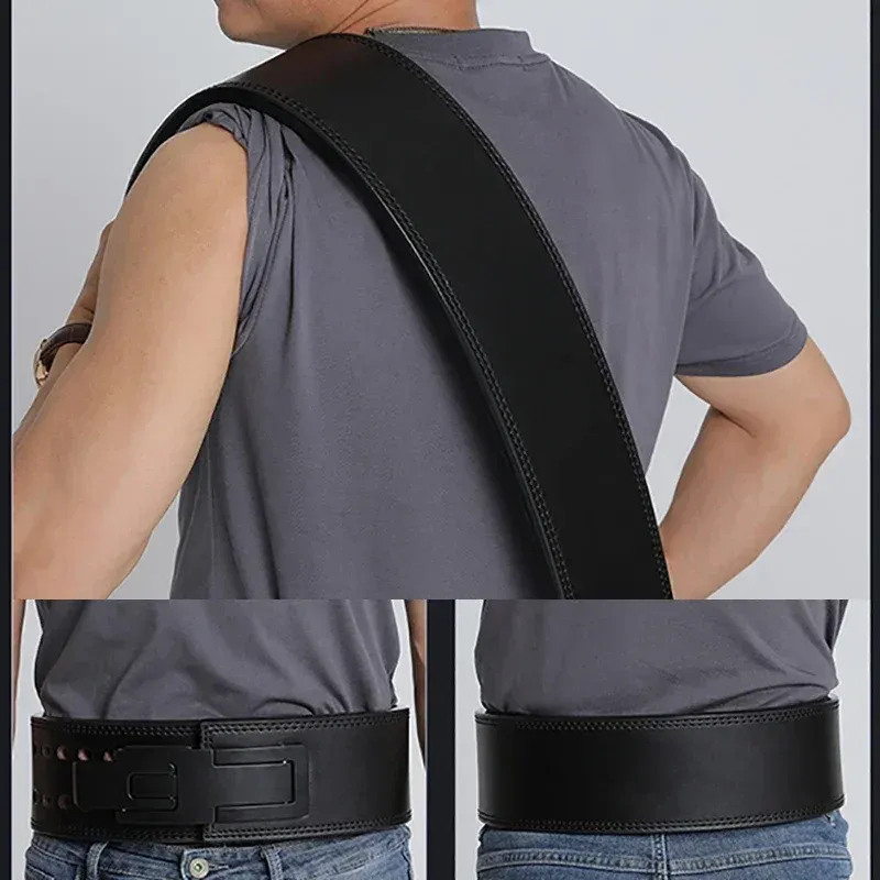 Weight Lifting Leather Belt Powerlifting Gym Belt Lower Back Support ...
