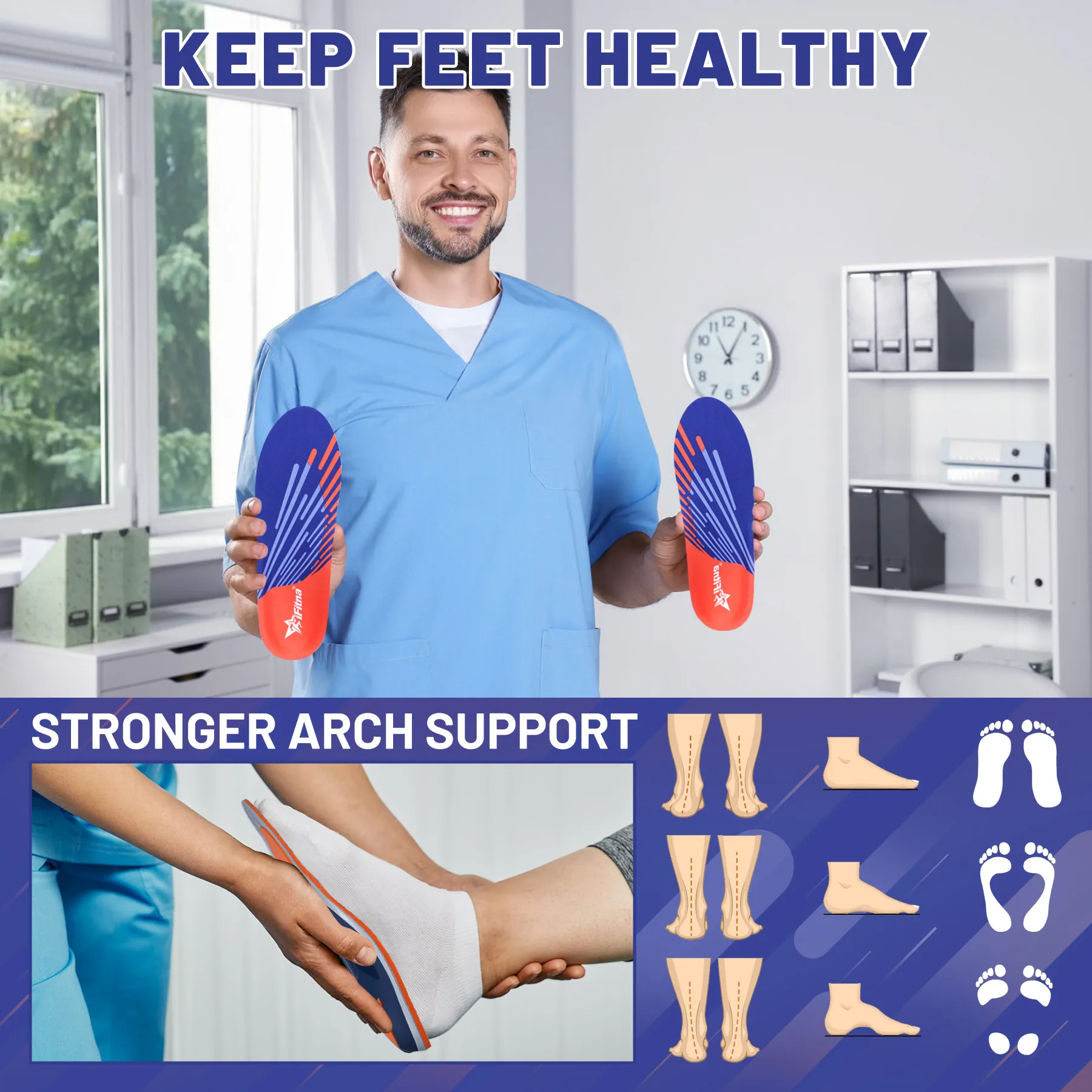 Orthopedic Plantar Fasciitis flat foot support...