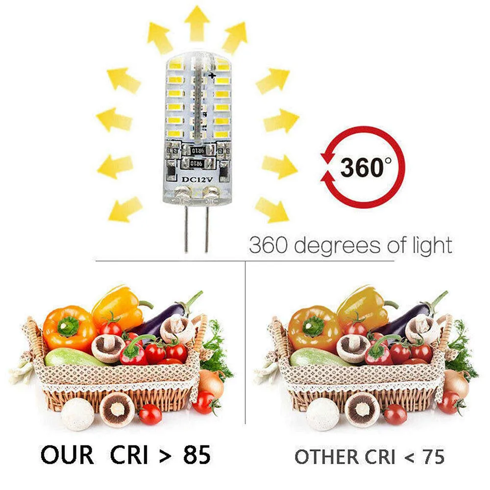 DHgate.com:G4 LED Bulbs 2W-15W, AC/DC12V/AC220V, 360° Warm/White Light ...