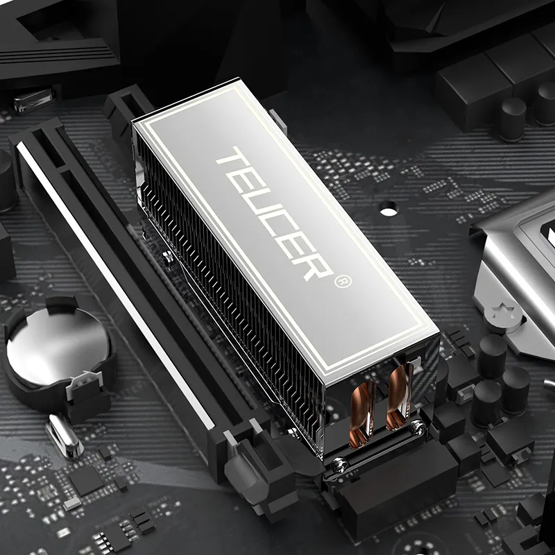 TEUCER M.2 NVMe SSD Cooler, Anti-Gravity Dual Heat Pipe Cooling for M.2 ...