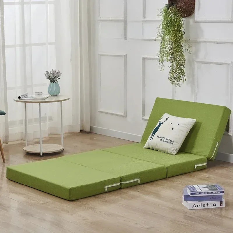 4 Fold Thickened Tatami Sponge Floor Mattress Portable Japanese Sleep ...