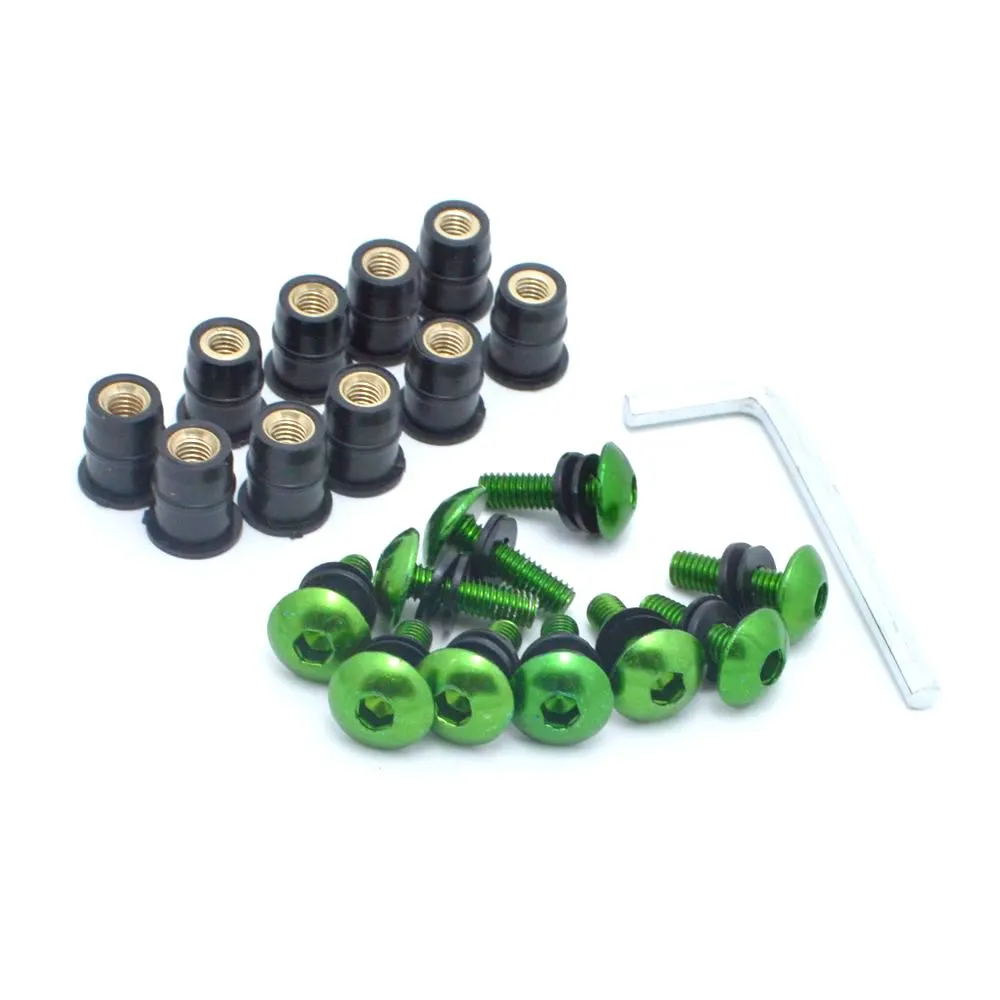 Set Motorcycle M5 16mm Metric Rubber Well Nuts Windscreen Fairing Cowl ...