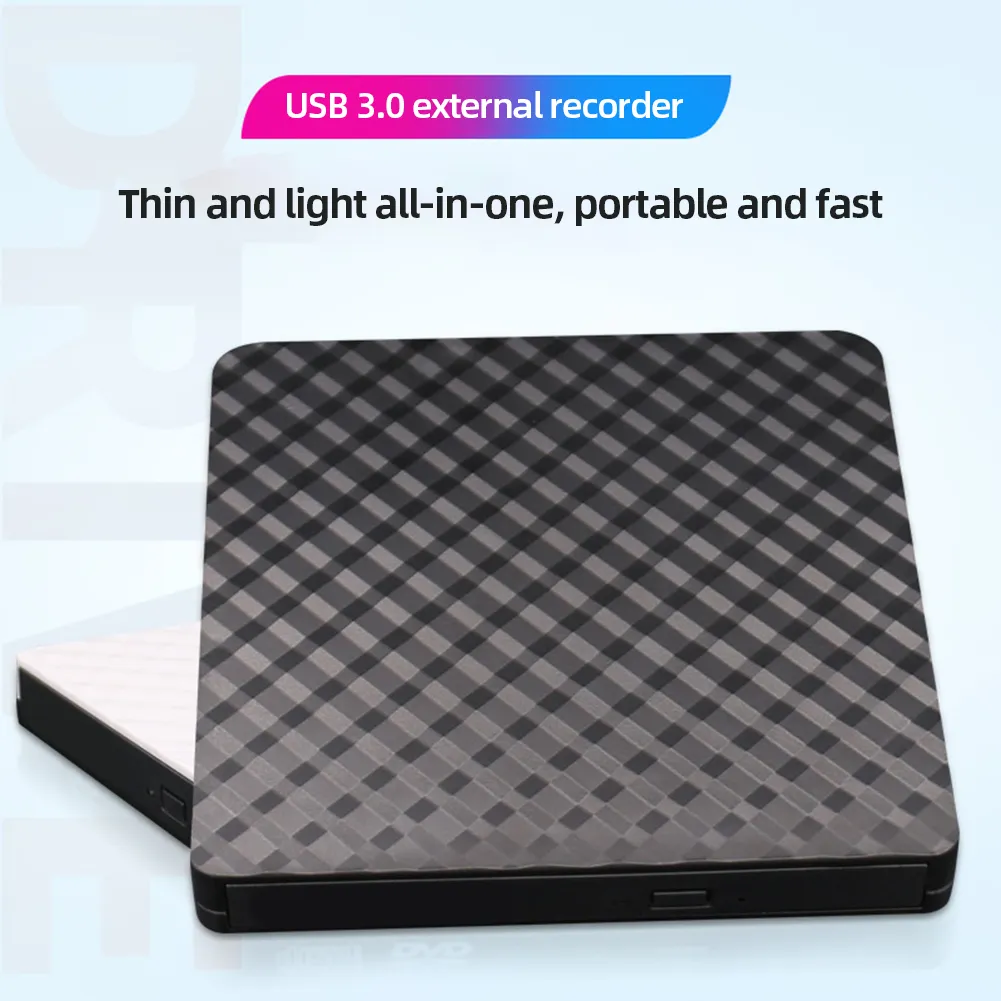 USB 3.0 Slim External CD DVD RW Optical Drive Burner Reader Player Data ...