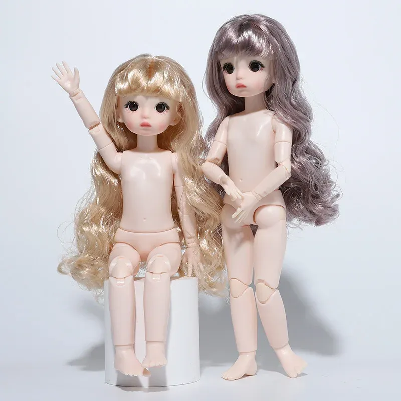 Premium 30cm Nude BJD Doll with 22 Ball Joints, Movable Body, and Well-Made ABS Material ...