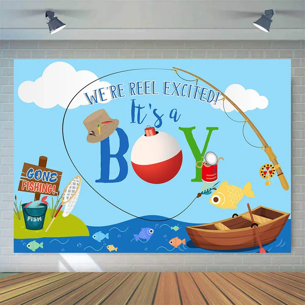 Mocsicka Gone Fishing Birthday Backdrop Fishing Theme... From ...