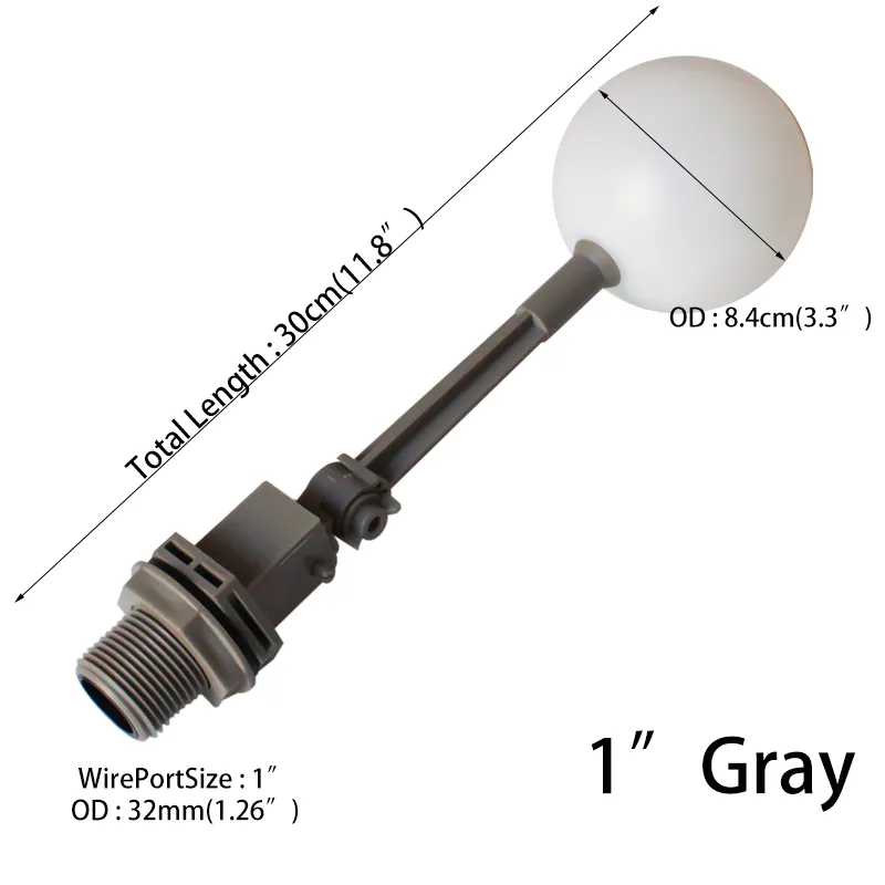 Water Float Valve with Adjustable Arm Plastic Float Ball Valve for ...