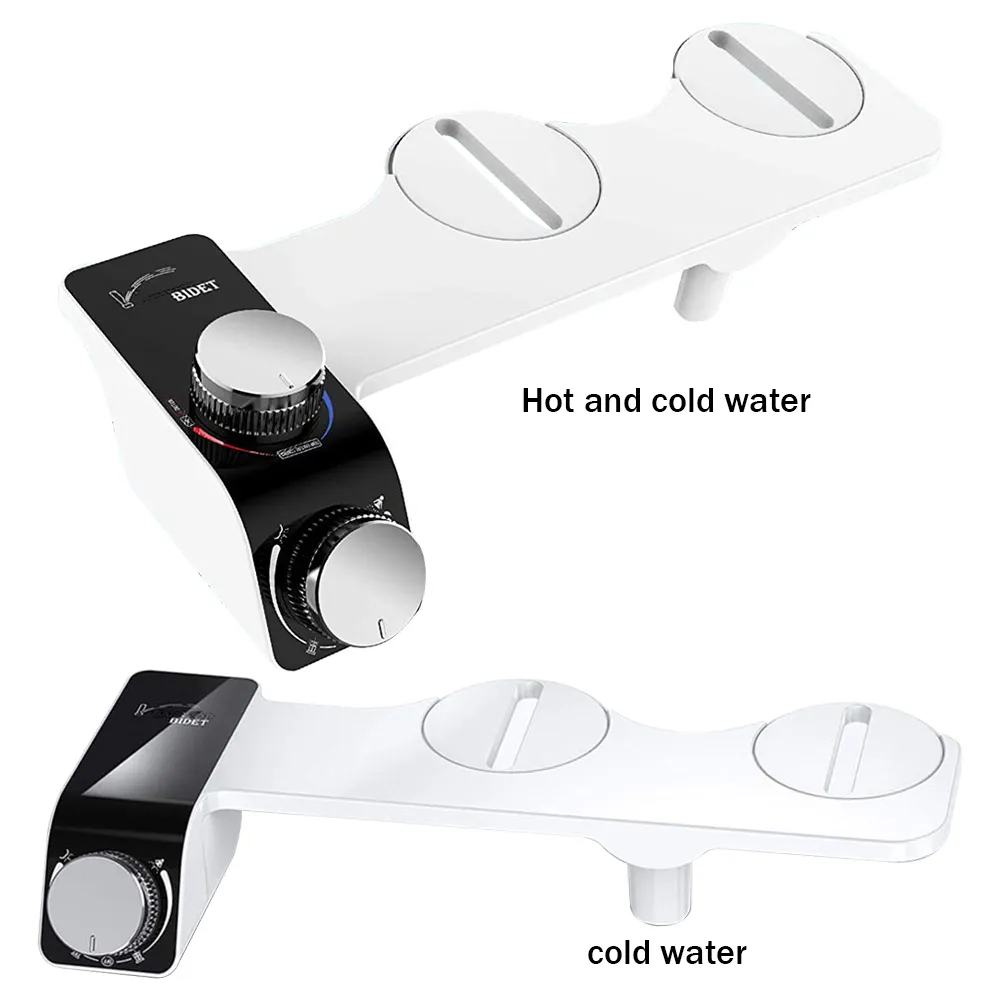 Non-Electric Bidet Toilet Seat - Dual Nozzle Bidet, Adjustable Water ...