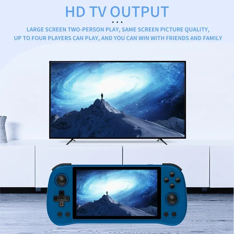 POWKIDDY X55 Retro Console 5.5 Inch 1280x720 IPS Screen RK3566 Handheld ...