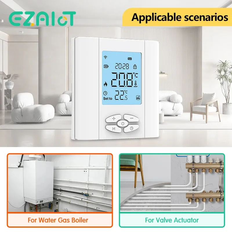DHgate.com:Smart Wi-Fi Thermostat Controller for Water or Gas Boilers, Compatible with Alexa and ...