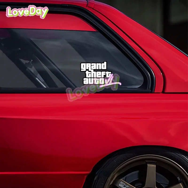 Waterproof GTA VI Logo Rongrong Stickers For Electronic Games Vinyl ...