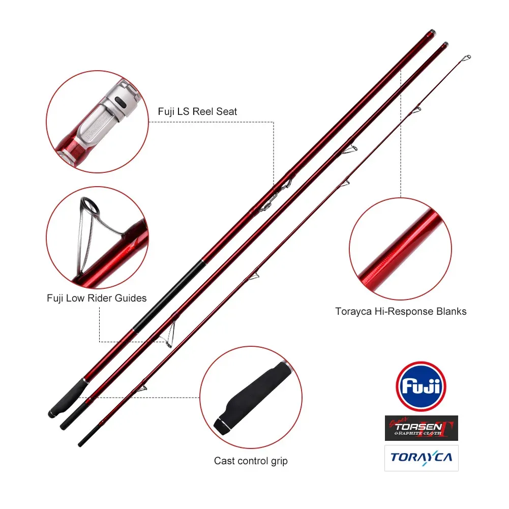 Surf Casting Fishing Rod 14ft 425AX BX Carbon Fast Action 80-220g Lure ...