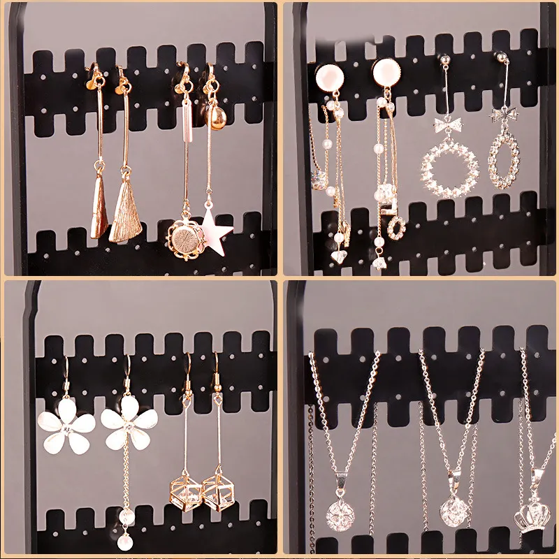Clear Plastic Earring Display Rack with 120 Holes Each Folding Screen ...