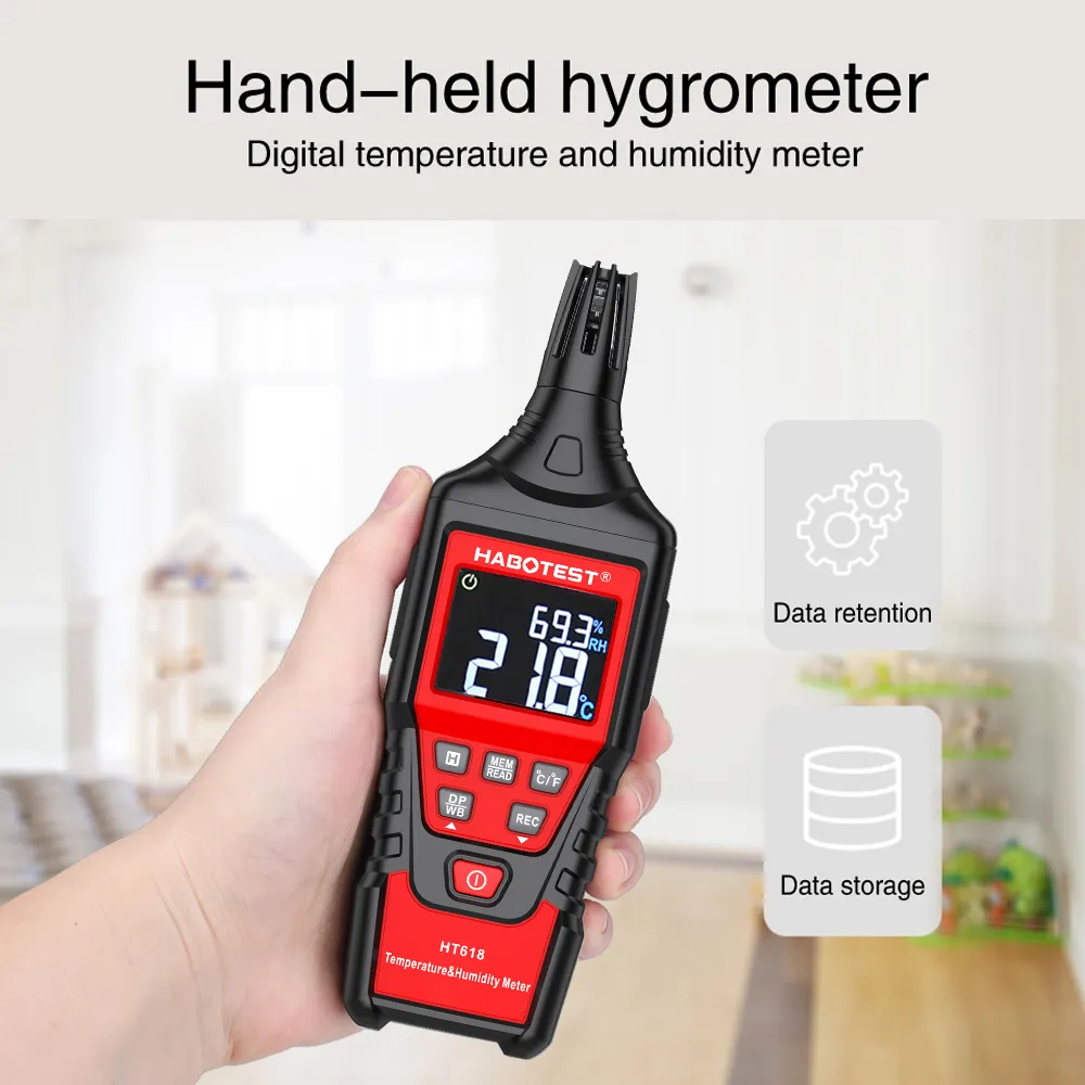 Hvac Protmex PT6508 Temperature Humidity Meter, Thermometer Hygrometer ...