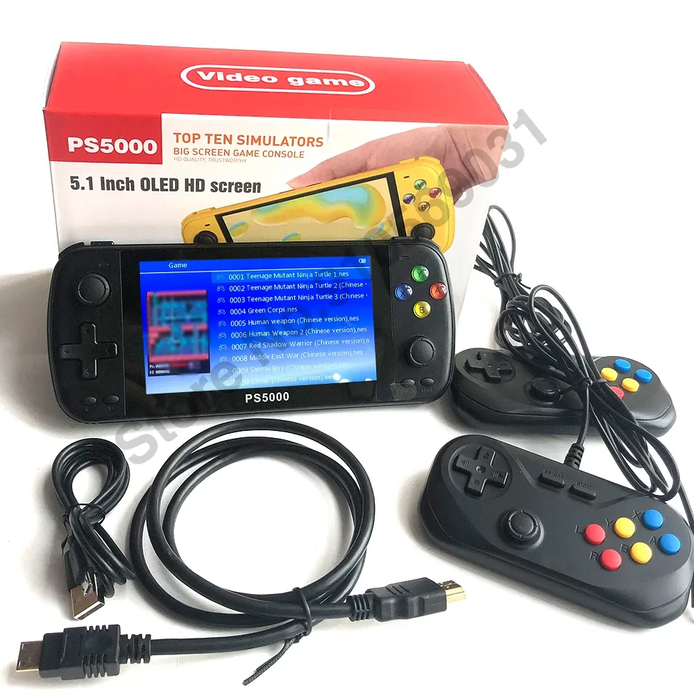 Handheld Portable Game Console PS5000 with 5.1 Inch IPS HD Screen and ...