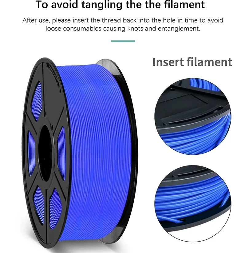 PETG 3D Printer Filament 1.75mm, 5 Vivid Color Rolls, Tangle-Free ...