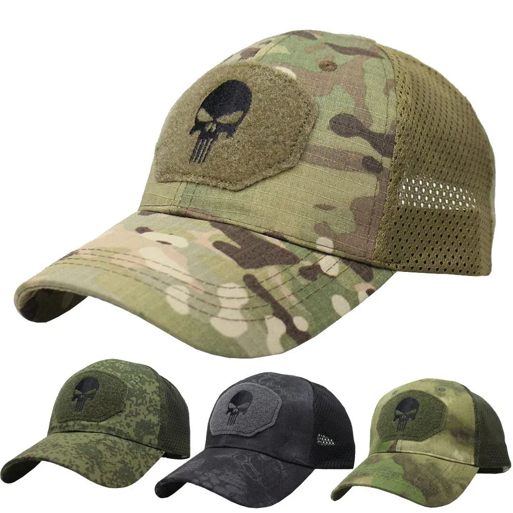 Military Camouflage Tactical Adjustable Baseball Caps for Men, Outdoor ...