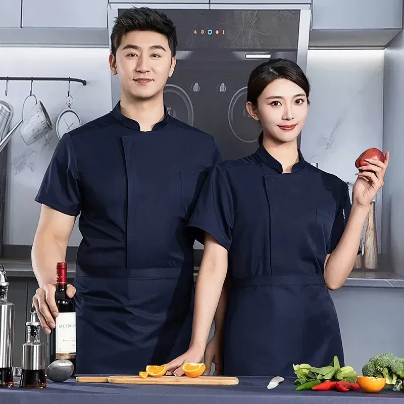 DHgate.com:Professional Black Coffee Chef Shop Coat - Stylish Catering ...