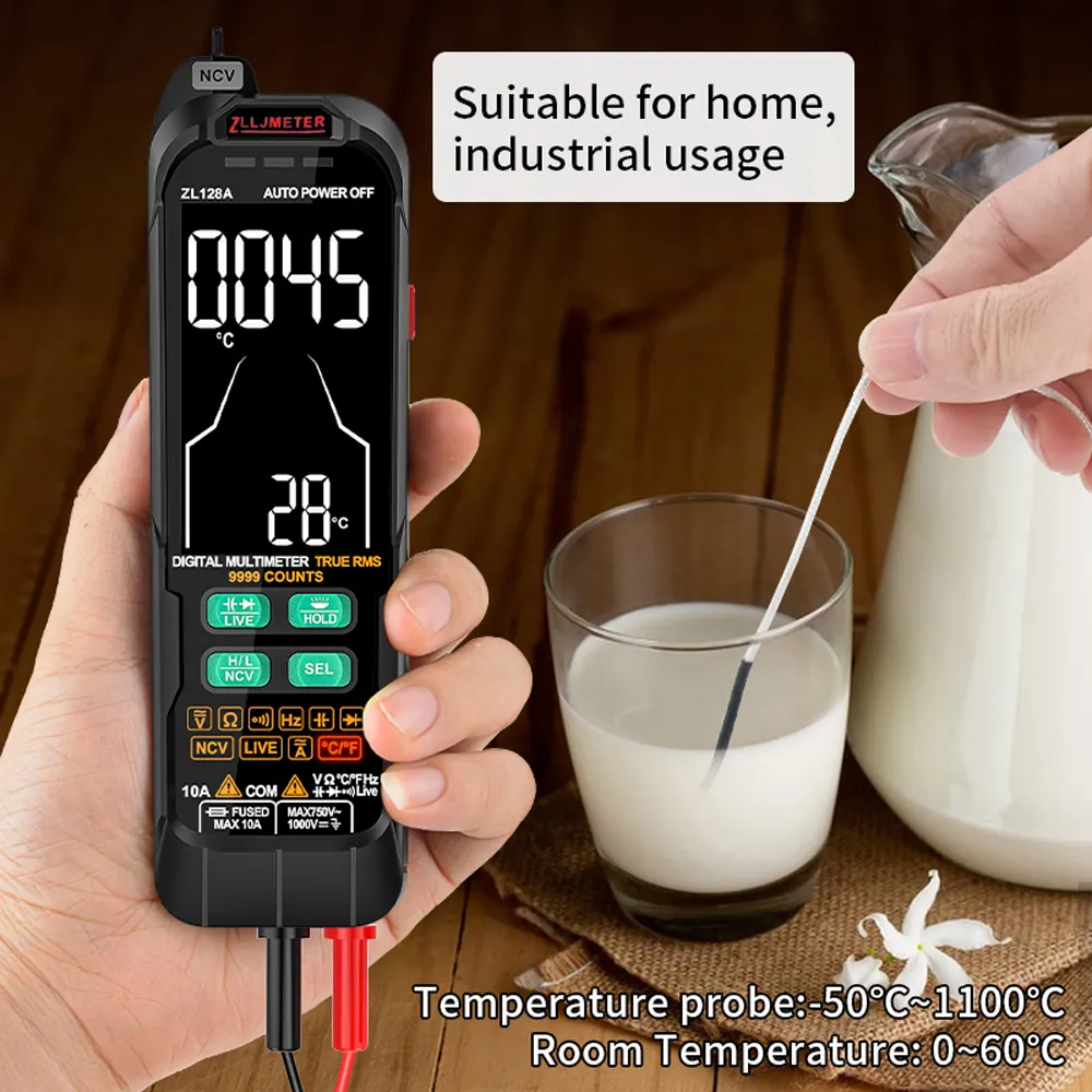 Multimeter Tester: True RMS Multimetro for AC/DC Voltage, Current ...