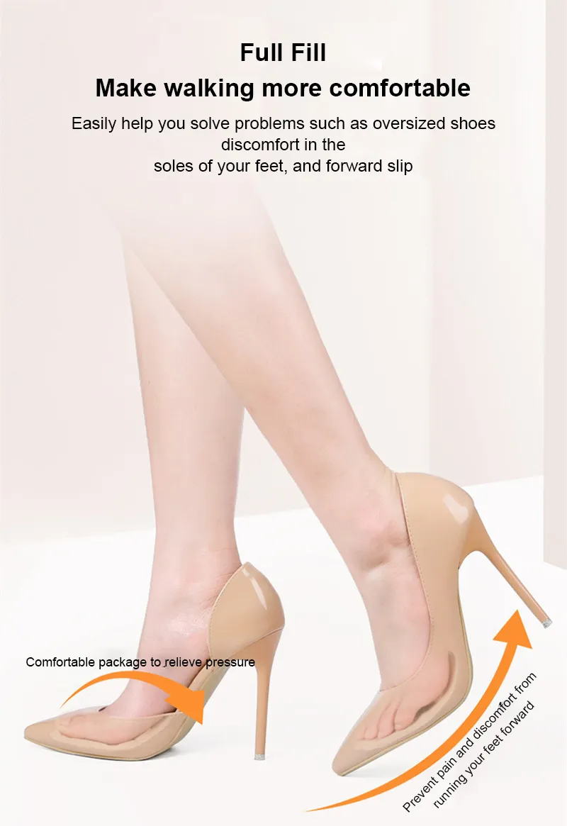 Shoe Padding for Heels Forefoot Half Insole Gel Pad for Women's High ...