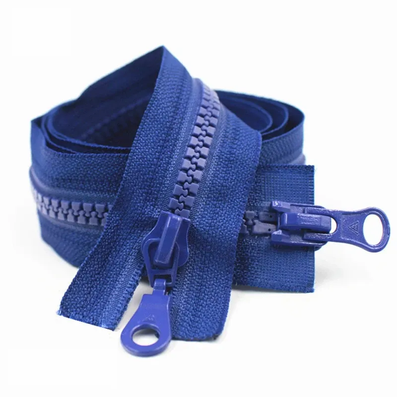 5# 70/90cm Resin Zipper with Double Sliders Open End for Down Jacket ...