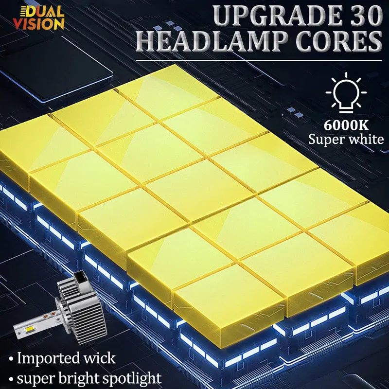 DHgate.com:Ultra Bright 6000K White LED Car Headlights Bulb with Canbus ...