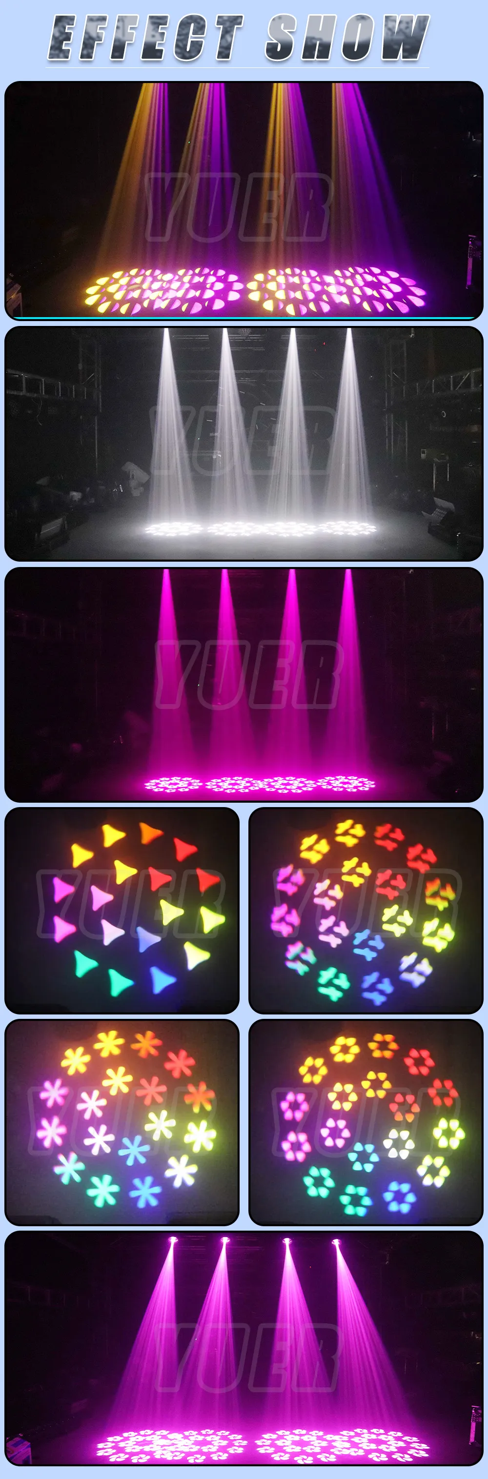 200W LED Spot Gobo Beam Moving Head stage with light with 18 Prism Auto ...