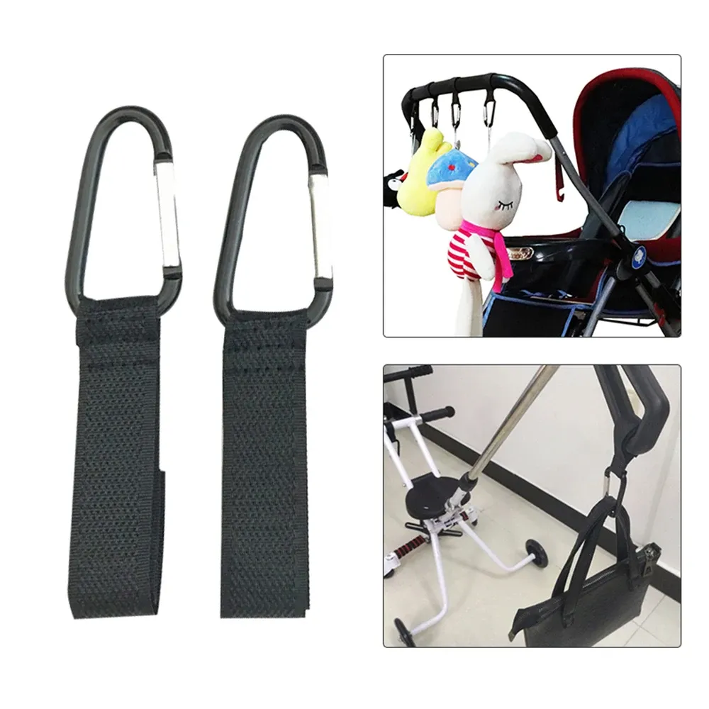 Baby Stroller Hooks Aluminum Alloy Carabiner 360 Degree Rotate Pram Bag ...
