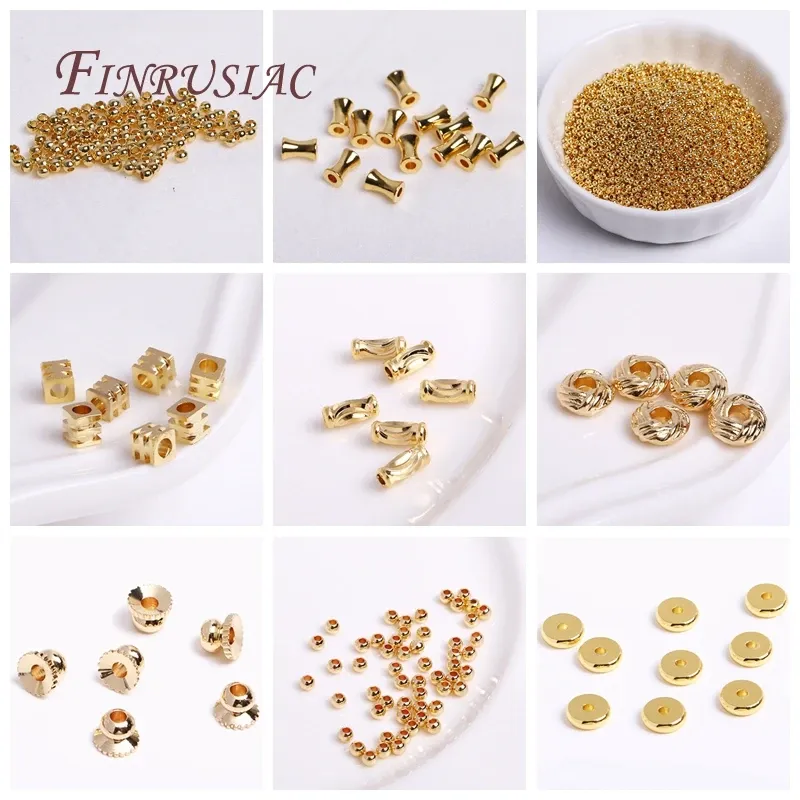18K Gold Plating | Tube Spacer Beads | DIY Jewelry Making Kit | | For ...