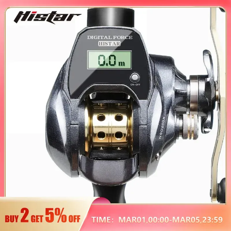 High Ratio Baitcaster: Long Casting Metal Spool Fishing Reel with ...