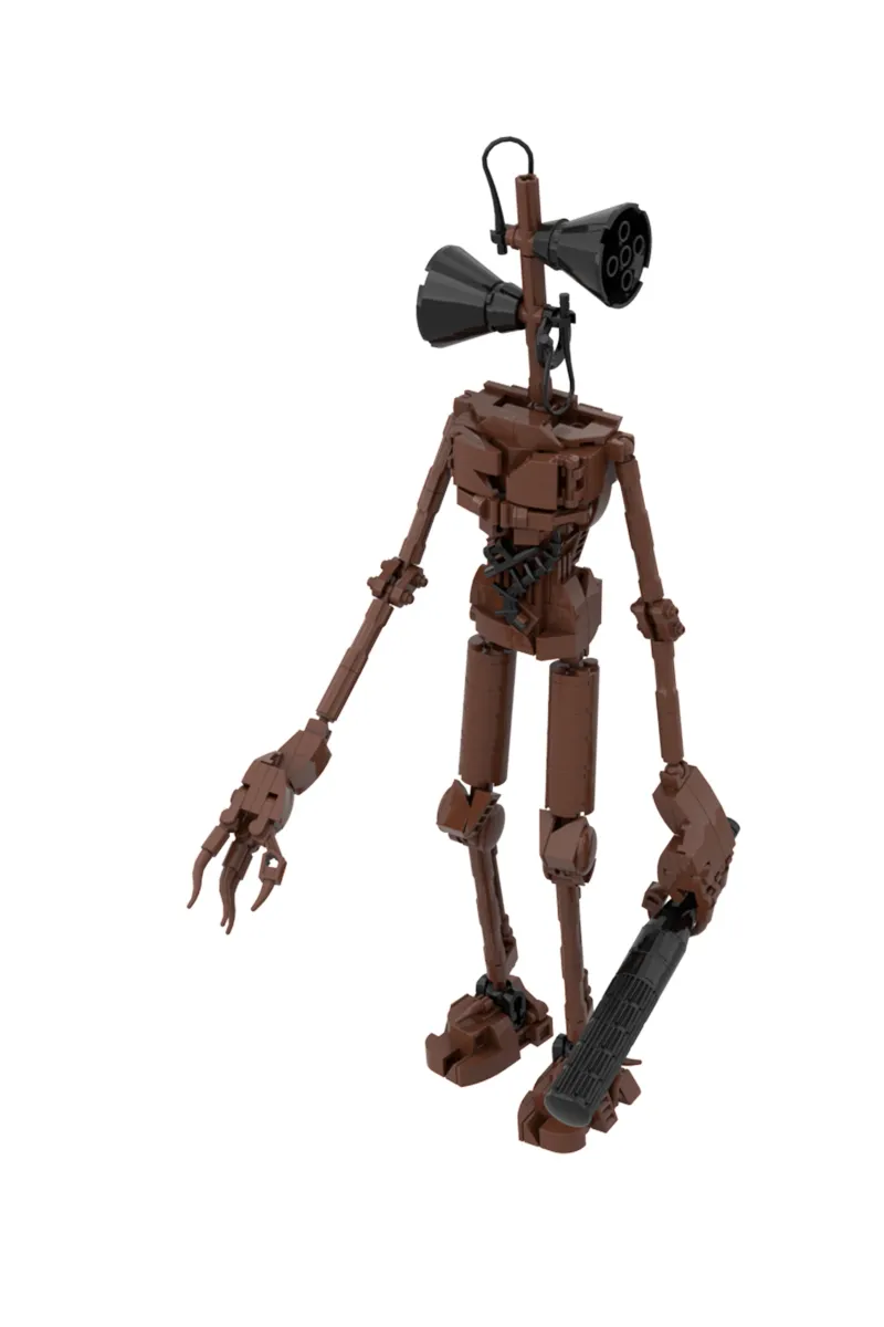 Moc Horror Game Scene Siren Head Mechanical Monster Building Block ...