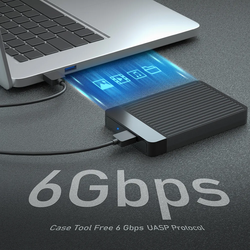 USB 3.1 to SATA 2.5-inch Hard Drive Enclosure, External HDD Case ...